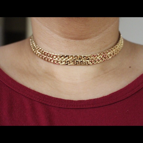 Jewelry | Gold Chain Link Choker Necklace | Poshmark